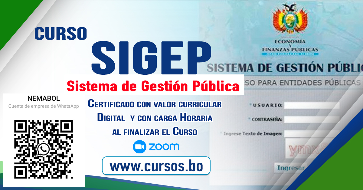Curso Sistema de Gestión Pública SIGEP WEB - ON LINE (EN VIVO🔴)
